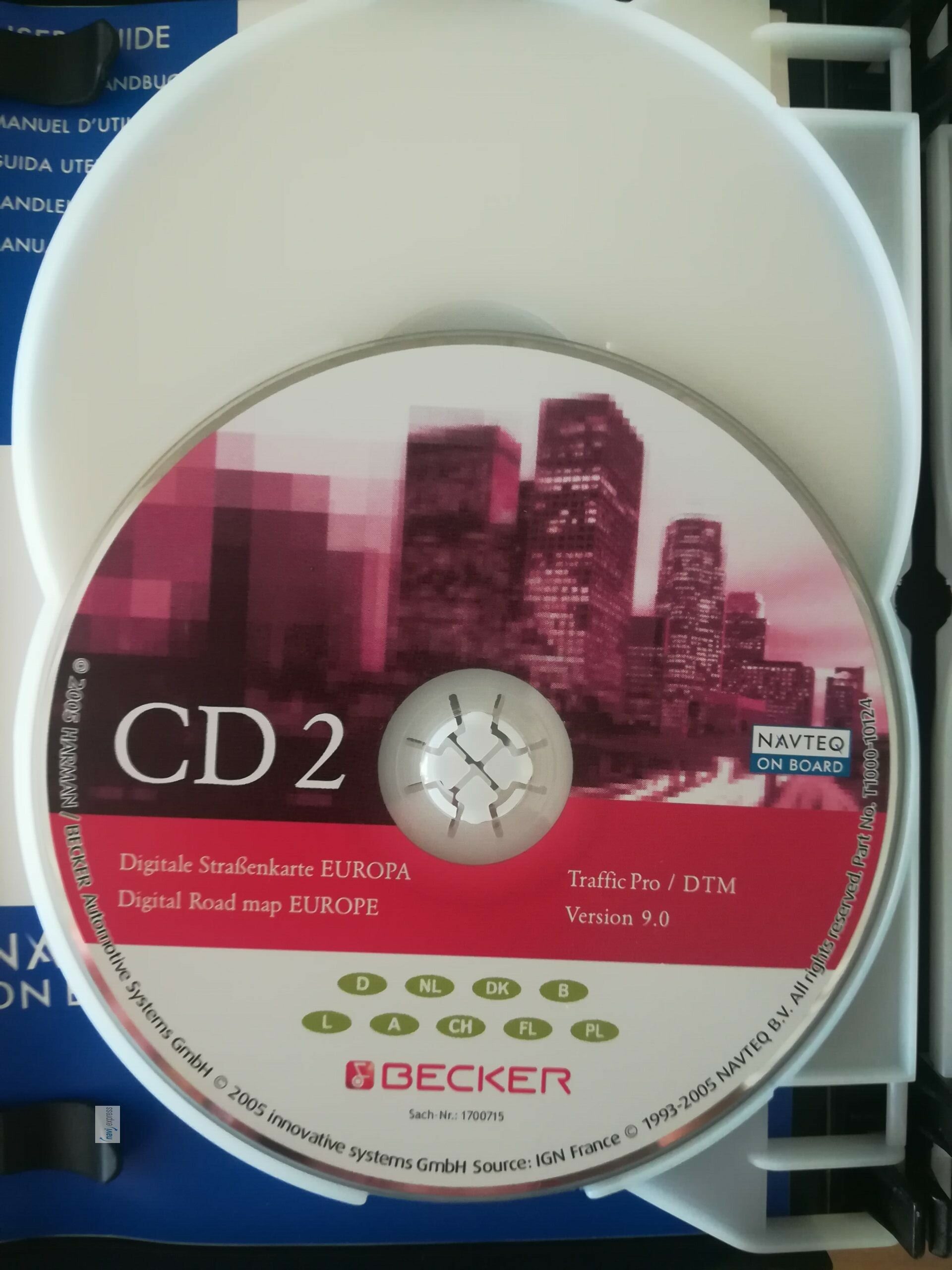 BECKER Navigation CD Traffic Pro / DTM Version 9.0 CD2 Deutschland ...