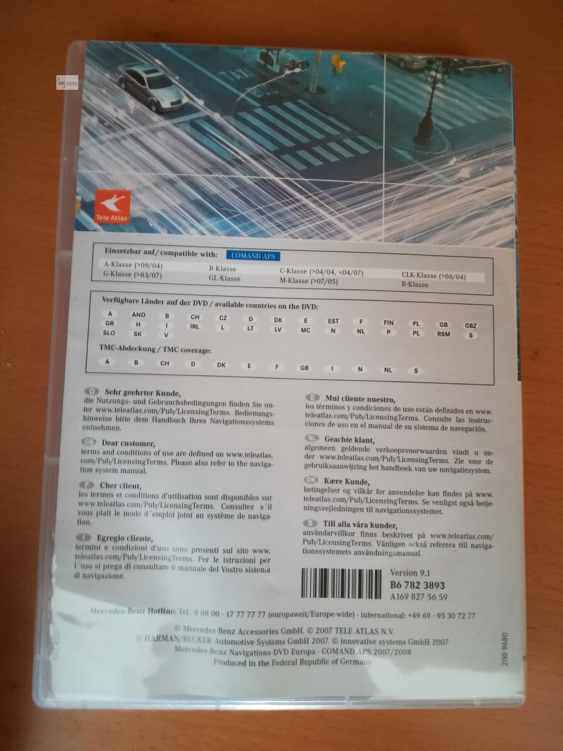 Mercedes-Benz Navigations-DVD COMAND APS NTG2 Europa 2007/2008 Version ...