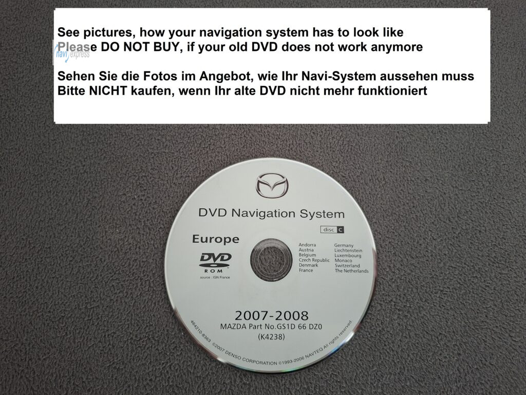 DVD Navigation Mazda DENSO Deutschland Frankreich Österreich Schweiz ...