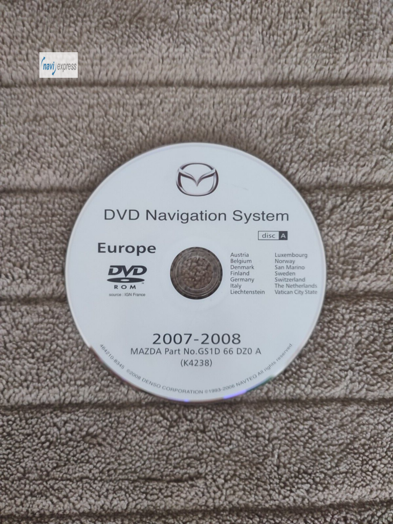 DVD Navigation Mazda DENSO Deutschland Italien Alpen Skandinavien 2007/ ...